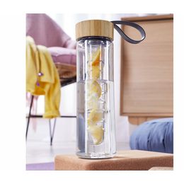 Tchibo - Trinkflasche mit Aroma-Einsatz - blaugrau