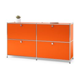Tchibo - Sideboard Metall &raquo;Cn3&laquo; mit 4 Klappenf&auml;chern - 152x40x82,5cm - orange -