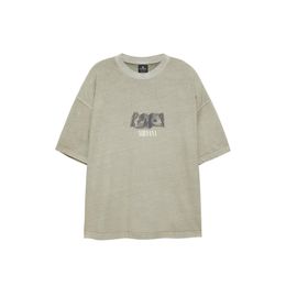 Pull&Bear Pull&bear T-Shirt 'NIRVANA ONE DOLLAR' Herren Gr&ouml;&szlig;e S hellbeige / khaki / oliv / dunkelgr&uuml;n