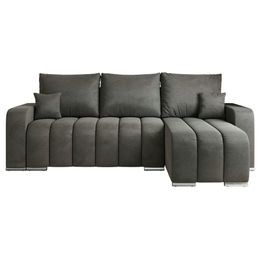Ecksofa mit Schlaffunktion Kirasso grau Ma&szlig;e (cm): B: 245 H: 86 Sofas > Sofas nach Material > Stoffsofas &raquo; Sofa DE