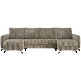 Wohnlandschaft Hellbraun braun Ma&szlig;e (cm): B: 312 H: 90 Sofas > Sofas nach Material > Stoffsofas &raquo; Sofa DE