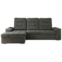 Ecksofa mit Schlaffunktion Madrito grau Ma&szlig;e (cm): B: 256 H: 89 Sofas > Sofas nach Material > Stoffsofas &raquo; Sofa DE