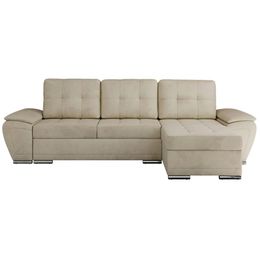 Ecksofa mit Schlaffunktion Umbria beige Ma&szlig;e (cm): B: 271 H: 85 Sofas > Sofas nach Material > Stoffsofas &raquo; Sofa DE