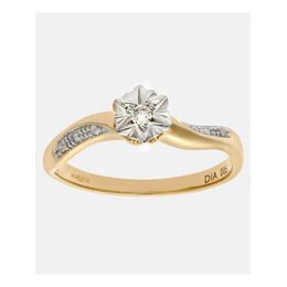 Diamant L'&eacute;ternel Ring aus 375 Gelbgold mit Diamant | Gr.: 49