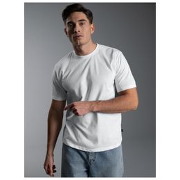 TRIGEMA Herren T-Shirt "TRIGEMA T-Shirt aus 100% Baumwolle", wei&szlig;, Basic, Gr. XS, Single Jersey, 100% Baumwolle, Shirts
