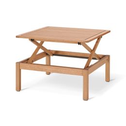 Tchibo - Couchtisch &raquo;Lenja&laquo; mit h&ouml;henverstellbarer Tischplatte - 76,5x76,5x28cm - braun -