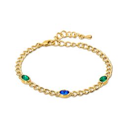 Tchibo - Panzerarmband mit Glaskristallen - blau