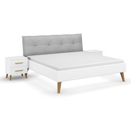 Rauch Bettanlage &raquo;Skandi&laquo; mit 2 Nachttischen - 288x219x109cm - braun -