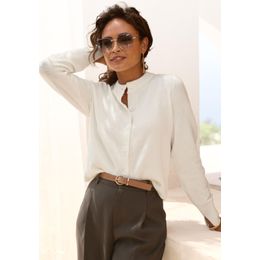 Lascana Damen Strickjacke, wei&szlig;, Gr. 40, unifarben, Strick, Obermaterial: 55% Polyester, 30% Polyacryl, 13% Polyamid, 2% Elasthan, Strickjacken, aus