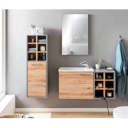 Tchibo - G&auml;stebad-Set &raquo;Pablo&laquo; - 50x25x51,5cm - silber -