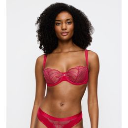 Triumph Damen Balconette-BH "Palina Sea Full of Stars", Gr. 70, rot, Microtouch, Obermaterial: 48% Polyamid, 43% Polyester, 9% Elasthan, BHs, Limited