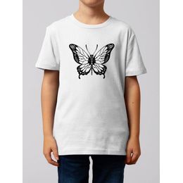 wat? Apparel T-Shirt Schmetterling in Wei&szlig; | Gr.: 134-146