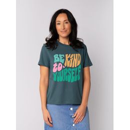 wat? Apparel T-Shirt Be kind to yourself in Petrol | Gr.: 38