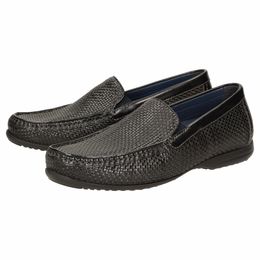 Sioux Herren Slipper "Giumelo-705-H", Gr. 43, schwarz, Obermaterial: 100% Kalbsleder CAL. 100% Gummi rubber., Schuhe