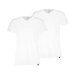 Puma Herren T-Shirt "Puma EVERYDAY V-NECK TEE", Gr. XLwei&szlig;, Single Jersey, Obermaterial: 100% Baumwolle, Shirts, mit kurzen &Auml;rmeln und V-Ausschnitt