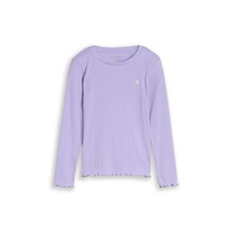 Tom Tailor Shirt M&auml;dchen Gr&ouml;&szlig;e 128/134 lavendel / wei&szlig;