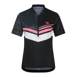 Ziener Damen Radtrikot "NALADIA-Z", schwarz, Gr. 34, Obermaterial: 100% Polyester. Obermaterial 2: 90% Polyester, 10% Elasthan, Trikots