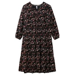 Sheego Kleid Damen Gr&ouml;&szlig;e 44 braun / rot / schwarz / wei&szlig; Sommerkleid