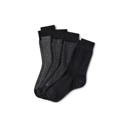 Tchibo - 4 Paar Jacquard-Socken - Herren - Gr. 41-43 - schwarz/print