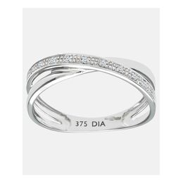 Diamant L'&eacute;ternel Ring aus 375 Wei&szlig;gold mit Diamant | Gr.: 51