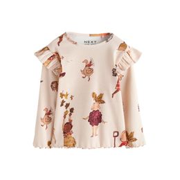 next Shirt M&auml;dchen Gr&ouml;&szlig;e 74 creme / braun / sepia / beere