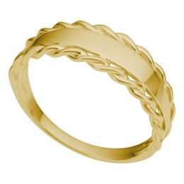 Firetti Damen Fingerring "Schmuck Geschenk Gold 375 Damenring Goldring Borde", 16, Gelbgold 375, 2mm, gold, Gelbgold 375, Fingerringe