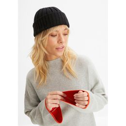 bonprix Damen bonprix Strickpullover &raquo;Wende-Pullover aus Feinstrick&laquo; aus Feinstrick, Stehkragen, toller Wende-Pullover, Oversized-Passform grau 36/38 
