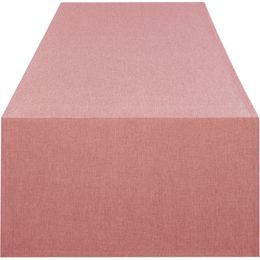 Delindo Lifestyle Tischl&auml;ufer &raquo;WIEN&laquo; Fleckabweisend, pflegeleicht, 180 g/m&sup2; rosa Polyester B/L: 140cm x 40cm, eckig