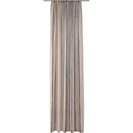 LeGer Home by Lena Gercke Gardine &raquo;Zayla&laquo; Stangendurchzug 1 Stk. tlg. Leinenoptik, L&auml;ngsstreifen, Stangendurchzug, leichtes Material beige Polyester 
