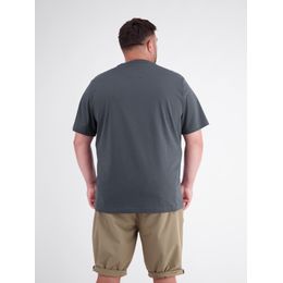 Lerros Herren Rundhalsshirt "T-Shirt aus reiner Baumwolle mit Slogan-Print, gro&szlig;e Gr&ouml;&szlig;en", grau, Gr. 6XL, 100% Baumwolle, Shirts