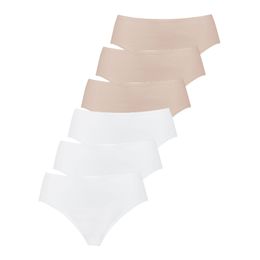 Nina von C. Damen H&uuml;ftslip "6er Pack Damen H&uuml;ftslip Daily", Gr. 44, bunt, Obermaterial: 100% Baumwolle CO., Unterhosen