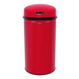 ECHTWERK M&uuml;lleimer &raquo;INOX RED&laquo; 1 Beh&auml;lter Infrarot-Sensor, Korpus aus Edelstahl, Fassungsverm&ouml;gen 42 Liter rot Edelstahl B/H/T: 76,5cm, 42 l