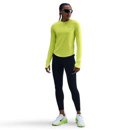 Nike Swift Dri-Fit UV Langarm-Laufoberteil Bekleidung Damen gelb XS