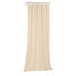 WIRTH Vorhang &raquo;Newbury&laquo; Schlaufen 1 Stk. tlg. nach Ma&szlig; beige Baumwolle, Polyester 235cm, Schlaufen, 130cm
