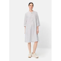 Camel Active Gestreiftes Kleid mit Knopfleiste in Ozeanblau | Gr.: M