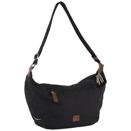 Camel Active Damen Camel Active Hobo &raquo;Aurum&laquo; aus recyceltem Polyester in Nylonstruktur, leicht & mit feinen Details schwarz B/H/T: 40cm x 24cm x 12cm
