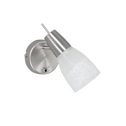 JUST LIGHT Wandleuchte &raquo;JULIA LED&laquo; GU10 1 Stk. Warmwei&szlig; wechselbares LED Leuchtmittel silber 1, &Oslash; 8cm H: 15,5cm, 1 Stk.