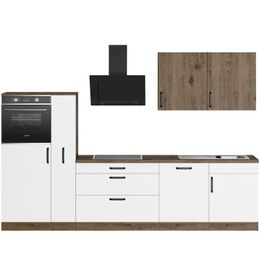 Wiho-K&uuml;chen wiho K&uuml;chen K&uuml;chenzeile &raquo;Elba&laquo; wahlweise mit Hanseatic E-Ger&auml;ten, Breite 310 cm wei&szlig; B/H/T: 310cm x 60cm, ohne E-Ger&auml;te