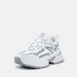 Buffalo Damen Plateausneaker "CLAW", Gr. 39, schwarz-wei&szlig;, Lederimitat, Textil, Schuhe, Chunky-Sneaker, Freizeitschuh in cooler Streetwear-Optik
