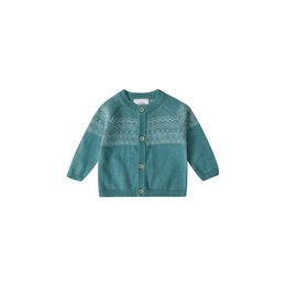 Stellou & friends Cardigan mit Norweger-Muster in salbei | Gr.: 86/92