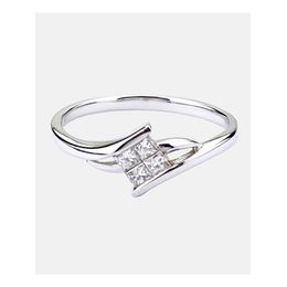 Diamant L'&eacute;ternel Ring aus 750 Wei&szlig;gold mit 0.25 Karat Diamant | Gr.: 52