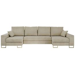 M&ouml;bel Kraft Wohnlandschaft mit Schlaffunktion Dorain beige Ma&szlig;e (cm): B: 312 H: 95 &raquo; M&ouml;bel Kraft