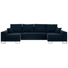 M&ouml;bel Kraft Wohnlandschaft mit Schlaffunktion Dorain blau Ma&szlig;e (cm): B: 312 H: 95 &raquo; M&ouml;bel Kraft