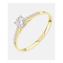 Vanlere Verlobungsring aus 375 Gelbgold mit Zirkonia | Gr.: 52