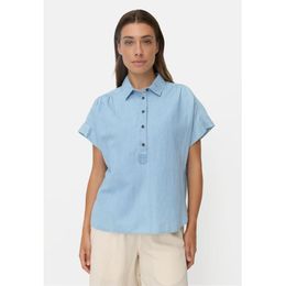 Camel Active Kurzarm Bluse mit Knopfleiste in Hellblau | Gr.: L