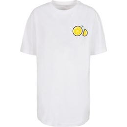 Merchcode Damen T-Shirt "Merchcode Ladies Lemon Party Oversized Tee", wei&szlig;, Gr. XS, bedruckt, 100% Baumwolle, Shirts