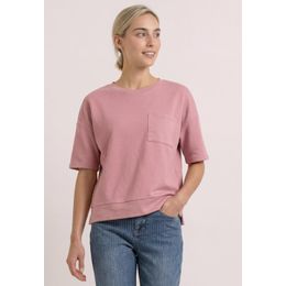 Street One Damen T-Shirt, rosa, Gr. 40, unifarben, Web, 60% Baumwolle, 40% Polyester, Shirts, im soften Baumwoll-Mix