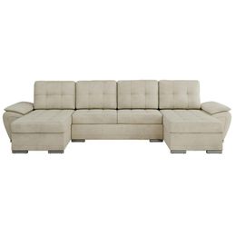 M&ouml;bel Kraft Wohnlandschaft mit Schlaffunktion Umbria beige Ma&szlig;e (cm): B: 336 H: 85 &raquo; M&ouml;bel Kraft