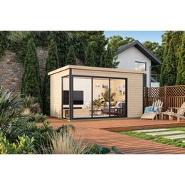 Nordic Holz Gartenhaus &raquo;AUSTIN 6&laquo; beige Massivholz Fu&szlig;boden im Gartenhaus, ohne Dacheindeckung