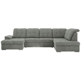 M&ouml;bel Kraft Wohnlandschaft mit Schlaffunktion Madrito grau Ma&szlig;e (cm): B: 323 H: 89 &raquo; M&ouml;bel Kraft